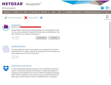 readynas 102 readcloud services offline netgear communities