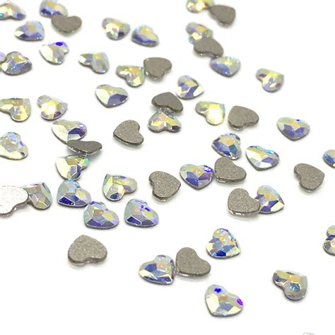 18 Pcs Swarovski 2808 Heart Crystal Flatbacks No Hotfix 36mm Etsy
