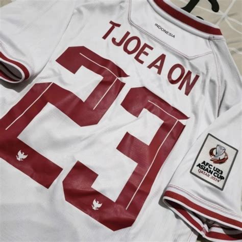 Jual Nathan Tjoe A On 23 Timnas Indonesia Away Jersey 2024 Original