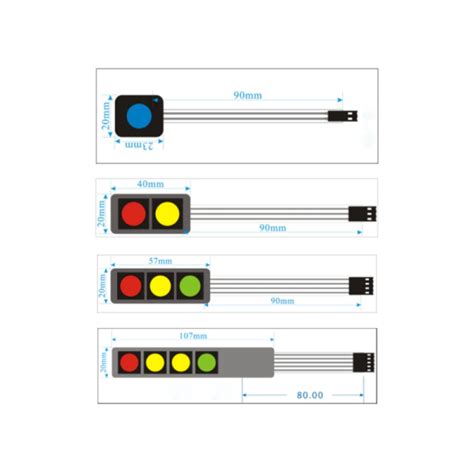 interruptor boton de membrana 1x2 teclas matriz de teclado arduino rojo