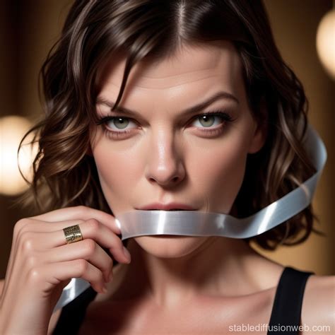Realistic Milla Jovovich Gagged Damsel Stable Diffusion Online