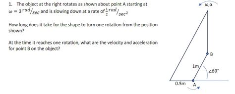 Solved The Object At The Right Rotates As Shown About Chegg