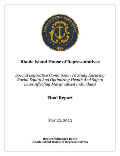 Ri Legislative Study Commission Releases Report Recommending Reforms To