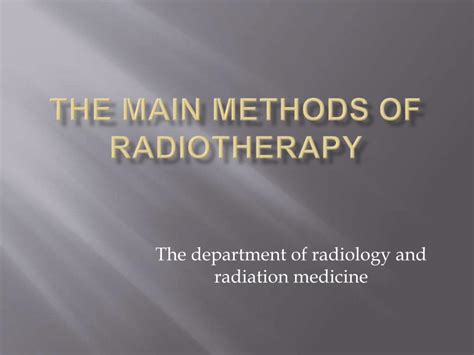 pdf the main methods of radiotherapy dokumen tips