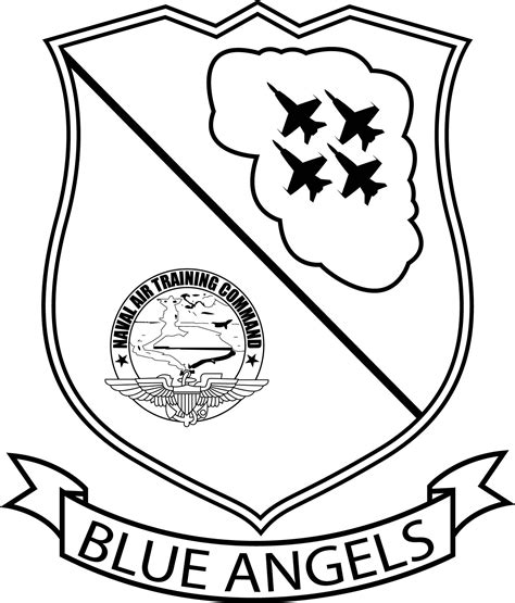 Artstation U S Navy Blue Angels Patch Vector File Black White Vector Outline Or Line Art File