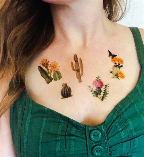 Cactus Flower Tattoo Designs