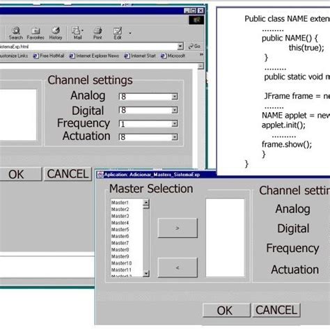 Layout And Add Masters To System As Java Applet And Java Application