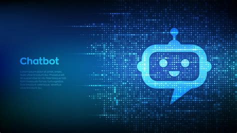 Premium Vector Robot Chatbot Head Icon Sign Made With Binary Code Chatbot Assistant