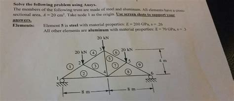 Solve The Following Problem Using Ansys The Members