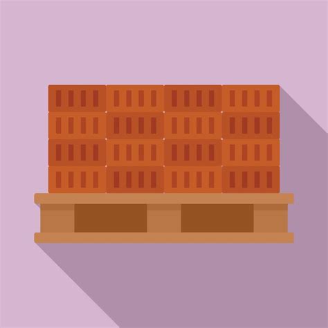Ladrillos En Icono De Palet Estilo Plano 14550227 Vector En Vecteezy
