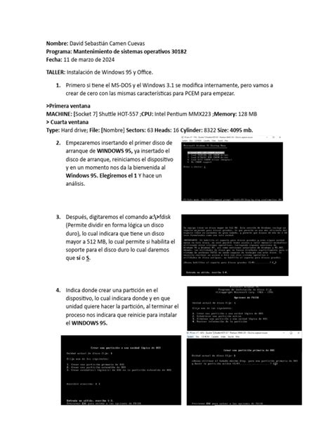 Instalacion Windows 95 Office Pdf Microsoft Windows Archivo De