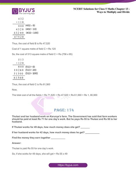 Ncert Solutions Class 5 Maths Chapter 13 Ways To Multiply And Divide Download Now