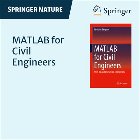 Pdf Matlab For Civil Engineers From Basics To Advanced Applications