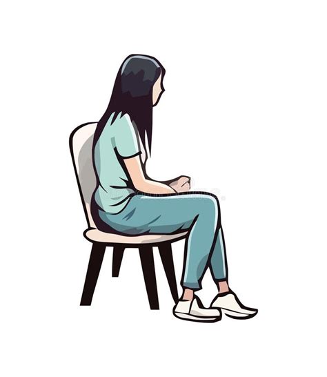 Una Persona Sentada En La Silla Ilustraci N Del Vector Ilustraci N De Butaca Joven