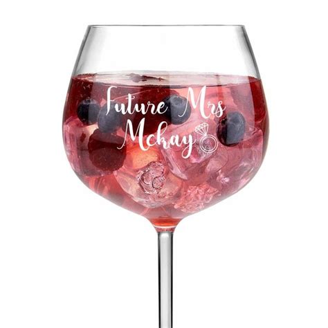 Personalised Wedding Gin Glass Etsy Uk