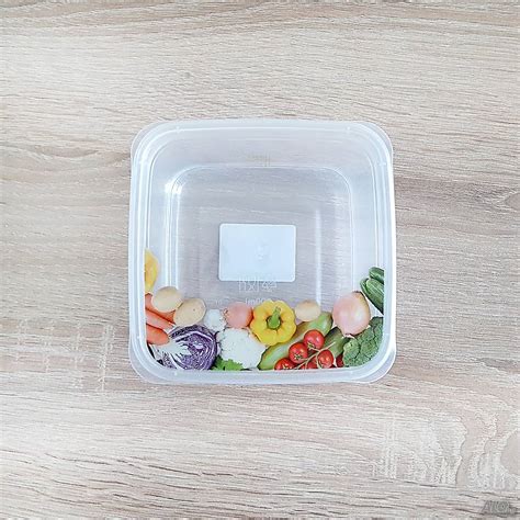 963 Пластмасова прозрачна кутия с капак за съхранение на храна 500ml Съдове Сервизи Пр