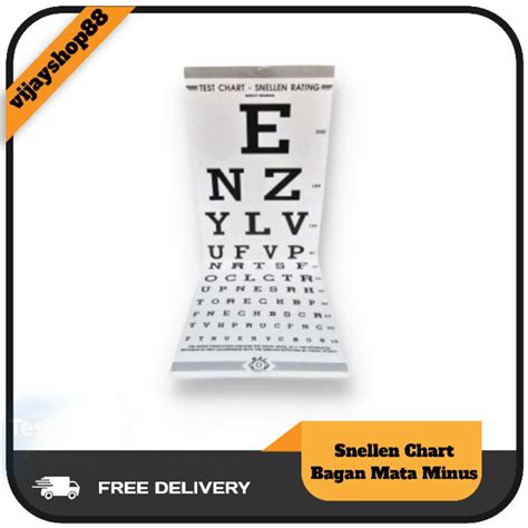 Jual Snellen Chart Test Ketajaman Mata Kertas Test Mata Shopee