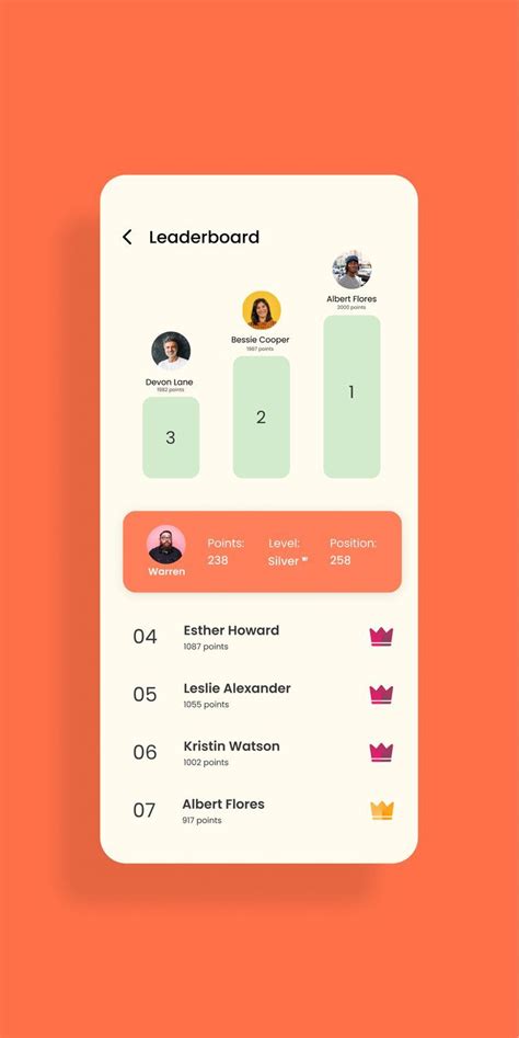 Leader Board Ui Ui Design Website App Ui Design Mobile App Design