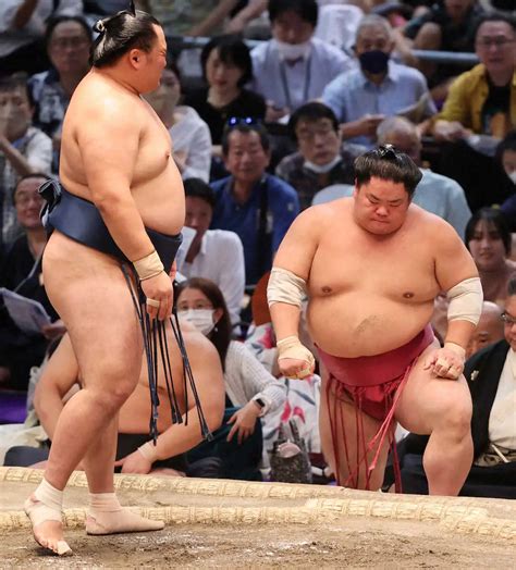 ＜大相撲名古屋場所12日目＞玉鷲（左）にはたき込みで敗れた大栄翔（撮影・椎名 航） ― スポニチ Sponichi Annex スポーツ