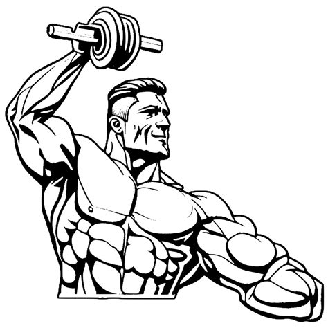 Body Builder Coloring Page Creative Fabrica