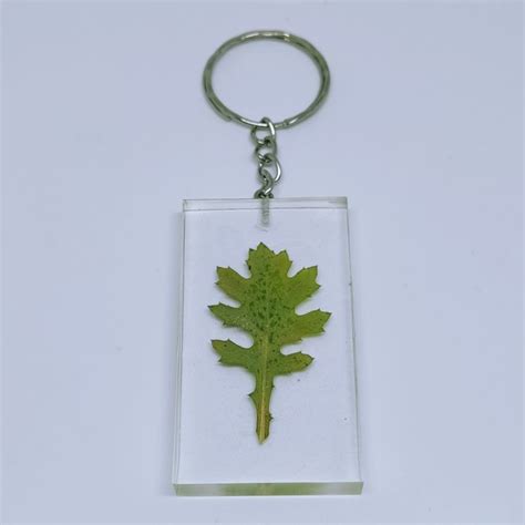 Jual Gantungan Kunci Keychain Resin Art Daun Semanggi And Daun Dewa