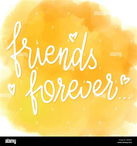 Friendship Day Hand Drawn Lettering Friends Forever Vector Elements