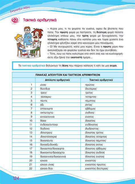 Πέμπτη και καλύτεροι Τα Αριθμητικά επίθετα και ουσιαστικά