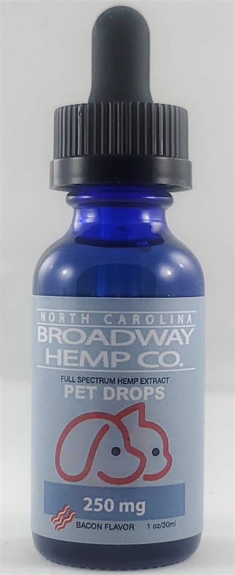 Pet Drops 250mg Bacon Flavor Broadway Hemp Company