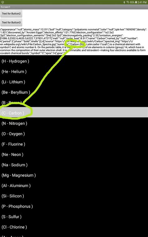 How Do I Extract Chemistry Data From This JSON MIT App Inventor Help