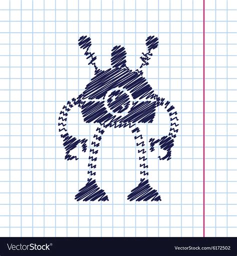 Flat Color Robot Toy Royalty Free Vector Image