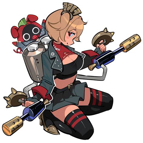 Burnice White And Red Moccus Zenless Zone Zero Drawn By Bealenoir