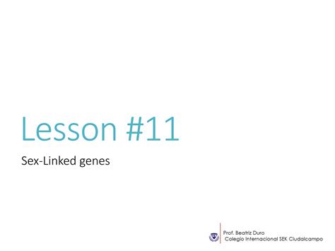 Lesson 11 Sex Linked Genes Pdf
