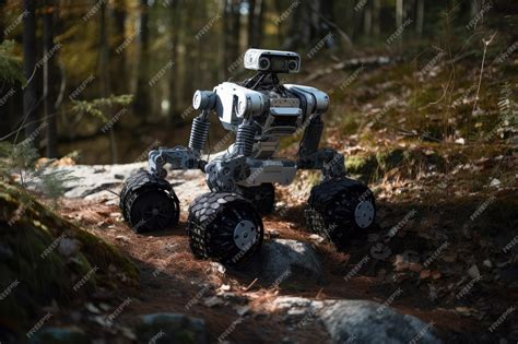 Premium Ai Image Robot With Its Simulated Environment And Surroundings Programmed For