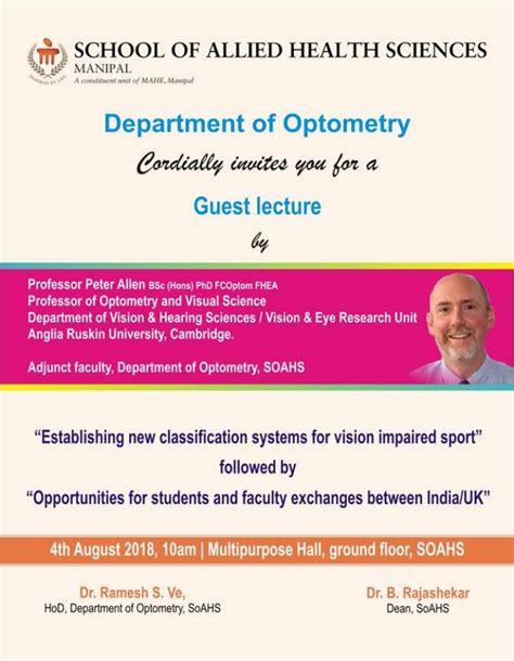 Guest Lecture Optometry