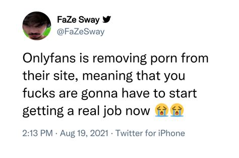 Faze Clan Member Sway About Sex Workers Being Kicked Off Of Onlyfans