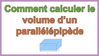Comment calculer le volume d un parallélépipède rectangle Doovi