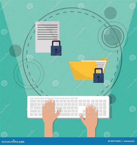 Sistema De Seguridad Y Diseño De La Protección Ilustración del Vector Ilustración de alerta