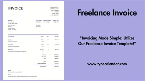 Freelance Invoice Template Microsoft Word