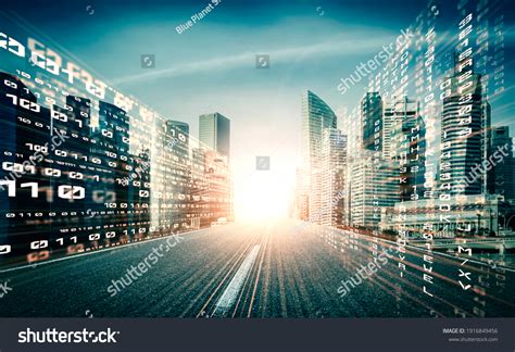 Digital Data Flow On Road Motion Stock Photo Shutterstock