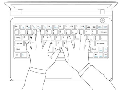 Hands Programmer Typing Work Keyboard Technology Vector Image