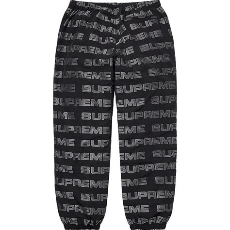 Supreme Logo Ripstop Track Pant Black Popcorn Store