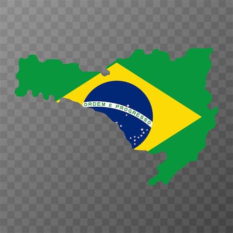 Premium Vector Santa Catarina Map State Of Brazil Vector Illustration