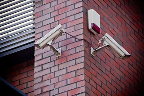 Two Security Cameras Stock Image Image Of Monitoring 15891287