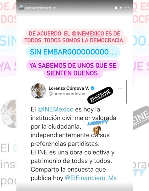 En El Ine Unos Se Sienten Dueños Responde Gutiérrez Müller A