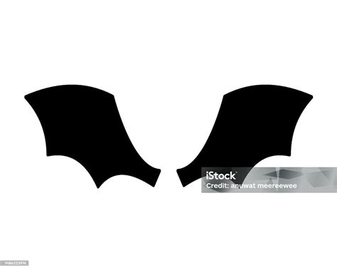 어두운 날개 실루엣 그림자 속의 사악한 악마 할로윈 밤에 무서운 박쥐 날개 10월에 대한 스톡 벡터 아트 및 기타 이미지