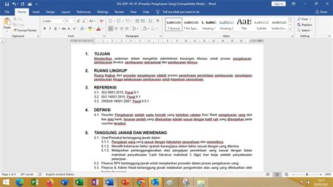 Pembuatan SOP Flow Process Job Desc Pendampingan Sertifikasi ISO