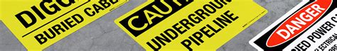 Utility Marker Signs Creative Safety Supply