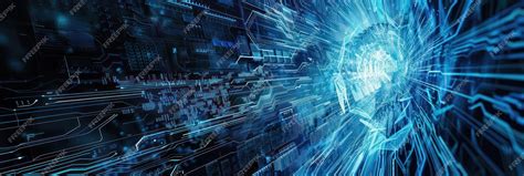 Premium Photo Blue Neural Network With Interconnected Nodes