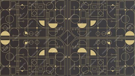 Premium Vector Modern Luxury Black Gold Art Deco Pattern Background