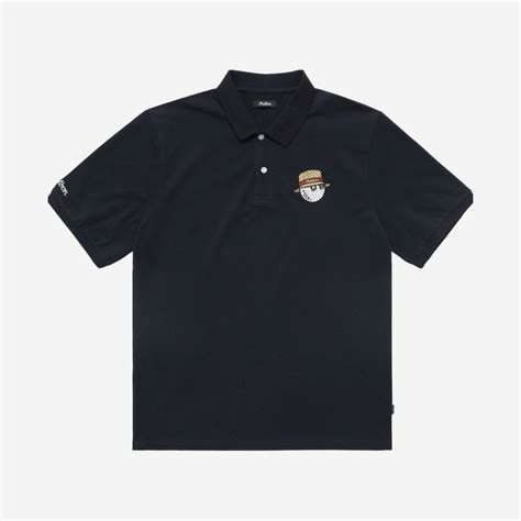 말본 골프 버뮤다 버킷 폴로 네이비 Malbon Golf Kream